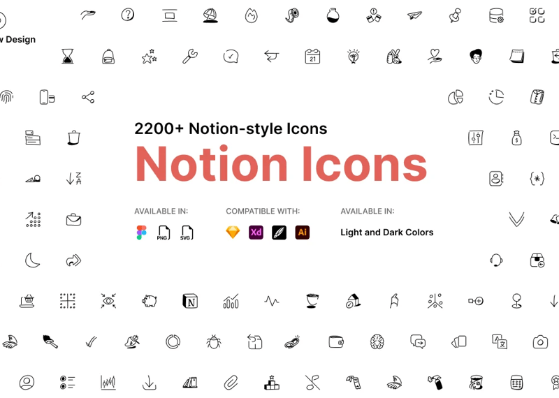 400+ Free Notion Icons - pixey.de - die tägliche Designresource!